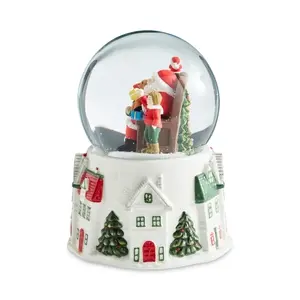 SPODE Christmas Tree Christmas Village Snow Globe