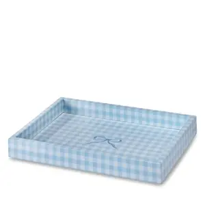 ADDISON ROSS Gingham Tray, 11 X 8 - Blue Gingham