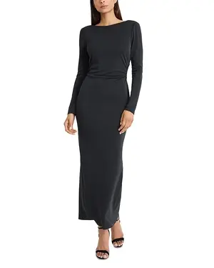 Maggy London Boat Neck Long Sleeve Dress