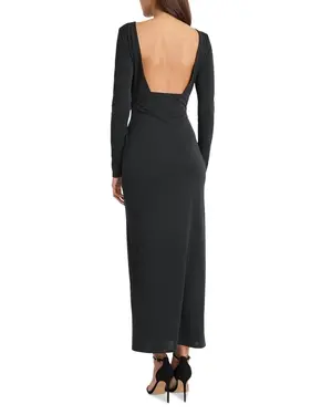 Maggy London Boat Neck Long Sleeve Dress