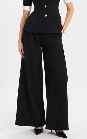 MISS CIRCLE Aleeza Wide Leg Suit Pants