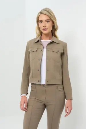 Anatomie Ultra-lightweight Denim Style Jacket - Khaki