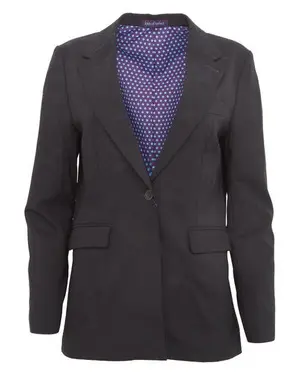 LORDS OF HARLECH Julia Stretch Wool Tailored Blazer - Black