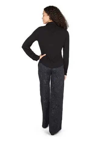 LORDS OF HARLECH Stephanie Stretch Knit Shirt - Black