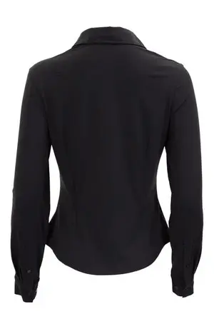 LORDS OF HARLECH Stephanie Stretch Knit Shirt - Black