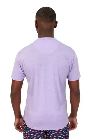 LORDS OF HARLECH Victor Extra Fine Merino Wool V-neck Shirt - Lavender