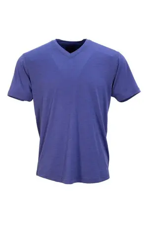 LORDS OF HARLECH Victor Extra Fine Merino Wool V-neck Shirt - Skipper