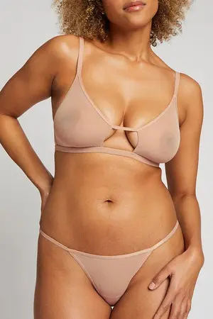 NEGATIVE UNDERWEAR Sieve String Thong - Buff