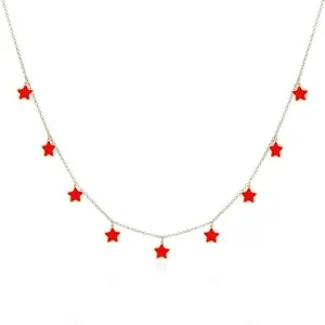 THE LOVERY FINE JEWELRY Star Dangle Necklace - Coral