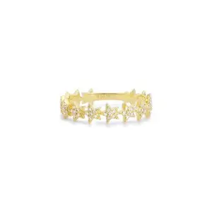 THE LOVERY FINE JEWELRY Diamond Star Band - Yellow Gold