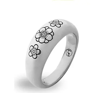 LOUPN Ehwa Floral Dome Ring - Silver
