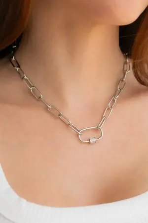 MINT & LILY Mother Of Pearl Sunrise Pendant Necklace - Silver