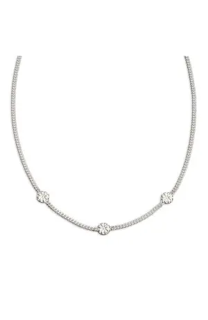 LOUPN Flower Path Chain Necklace - Silver