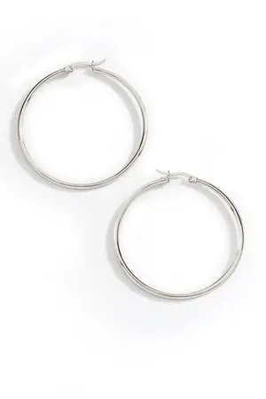 MINT & LILY Lynette Large Hoop Earrings Silver