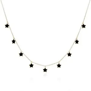 THE LOVERY FINE JEWELRY Star Dangle Necklace - Onyx