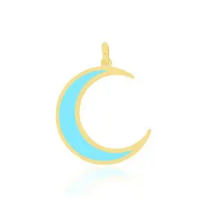THE LOVERY FINE JEWELRY Crescent Moon Charm - Turquoise