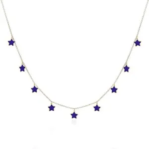 THE LOVERY FINE JEWELRY Star Dangle Necklace - Lapis