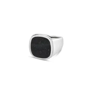 LOUPN Mafia Bling Signet Ring - Black