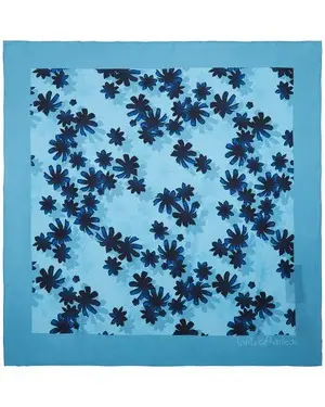 LORDS OF HARLECH Sofia Silk Scarf - Rambla Floral Teal