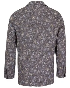 LORDS OF HARLECH Hadrian Stretch Cotton Blazer - Madrid Paisley Smoke
