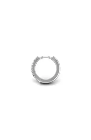 SEED2STONE Single Diamond Hoop Earring - Silver