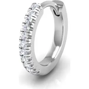 SEED2STONE Pavé Diamond Single Hoop Earring - Silver