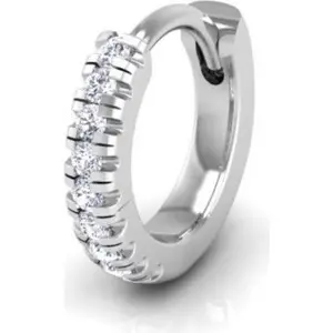 SEED2STONE Pavé Diamond Single Hoop Earring - White Gold