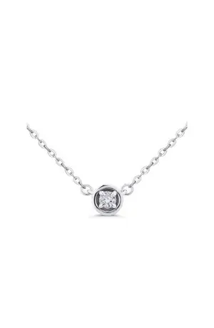 SEED2STONE Station Diamond Pendant Necklace - Silver