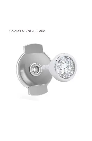 SEED2STONE Diamond Back-off Stud Earring - Silver