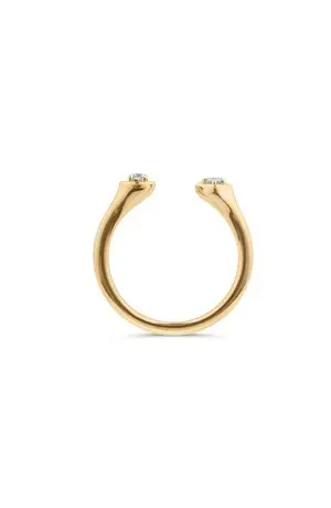 SEED2STONE Horseshoe Ring With Lab-grown Diamonds - Yellow Gold