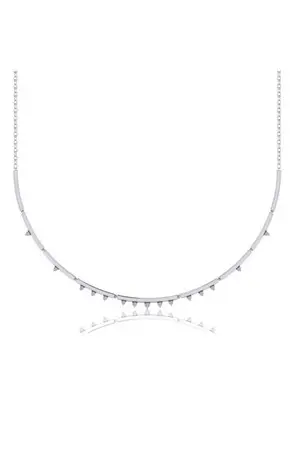 SEED2STONE Diamond Link Choker Necklace - Silver
