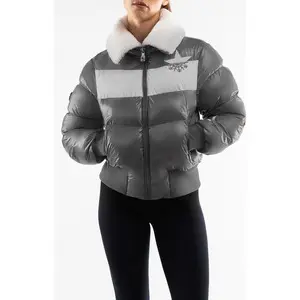 MALIBU SKI CLUB Apres Slick Bomber Jacket - Grey