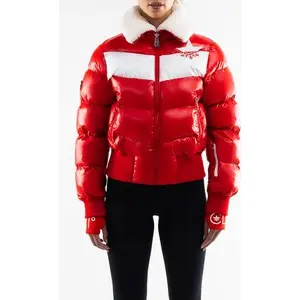 MALIBU SKI CLUB Apres Slick Bomber Jacket - Red