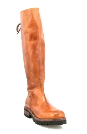 Bed Stu Knee-High Leather Boot Tan Rustic