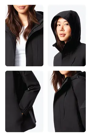 ALPINE NORTH Tahsis Lightweight Waterproof Shell Jacket - Black