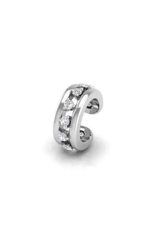SEED2STONE Sleek Wave Diamond Ear Cuff