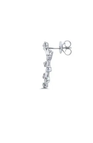 SEED2STONE Spiky Oval Diamond Hoop Earrings