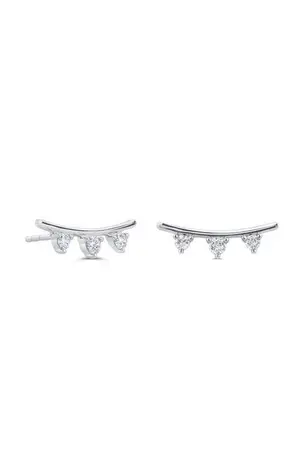 SEED2STONE Full Curves Diamond Ear Climbers - Silver