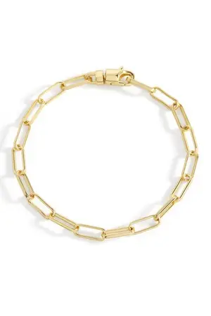 MINT & LILY Open Link Paperclip Chain Bracelet - 18k Gold Plated