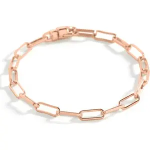 MINT & LILY Open Link Paperclip Chain Bracelet - 18k Rose Gold Plated