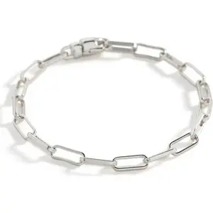 MINT & LILY Open Link Paperclip Chain Bracelet - Silver
