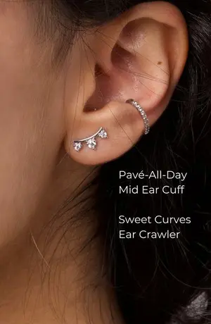 SEED2STONE Sweet Curves Diamond Ear Crawlers