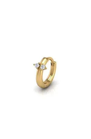 SEED2STONE Twin Hoop Earring - Yellow Gold
