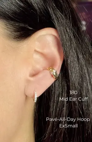SEED2STONE 180 Mid Ear Cuff - Yellow Gold