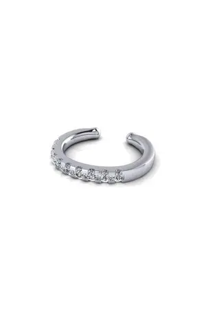 SEED2STONE Pave Diamond Ear Cuff In 14k - Silver