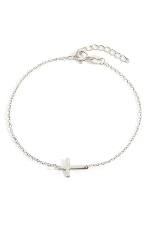 MINT & LILY Cross Charm Bracelet - 925 Sterling Silver