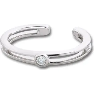 SEED2STONE With-the-band" Diamond Ear Cuff - Silver