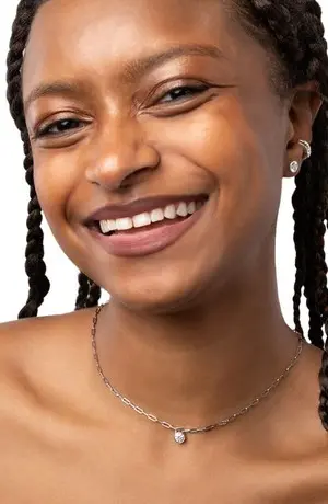 SEED2STONE Diamond Bezel Necklace - Silver