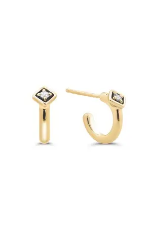 SEED2STONE Perfectionist Diamond Fitted Hoop Earrings - Yellow Gold