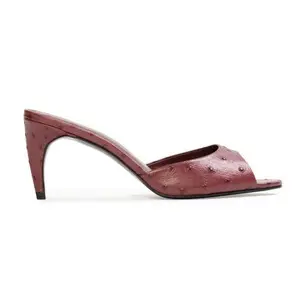 BLACK SUEDE STUDIO Jazz 70 Sandal - Ruby Ostrich Leather